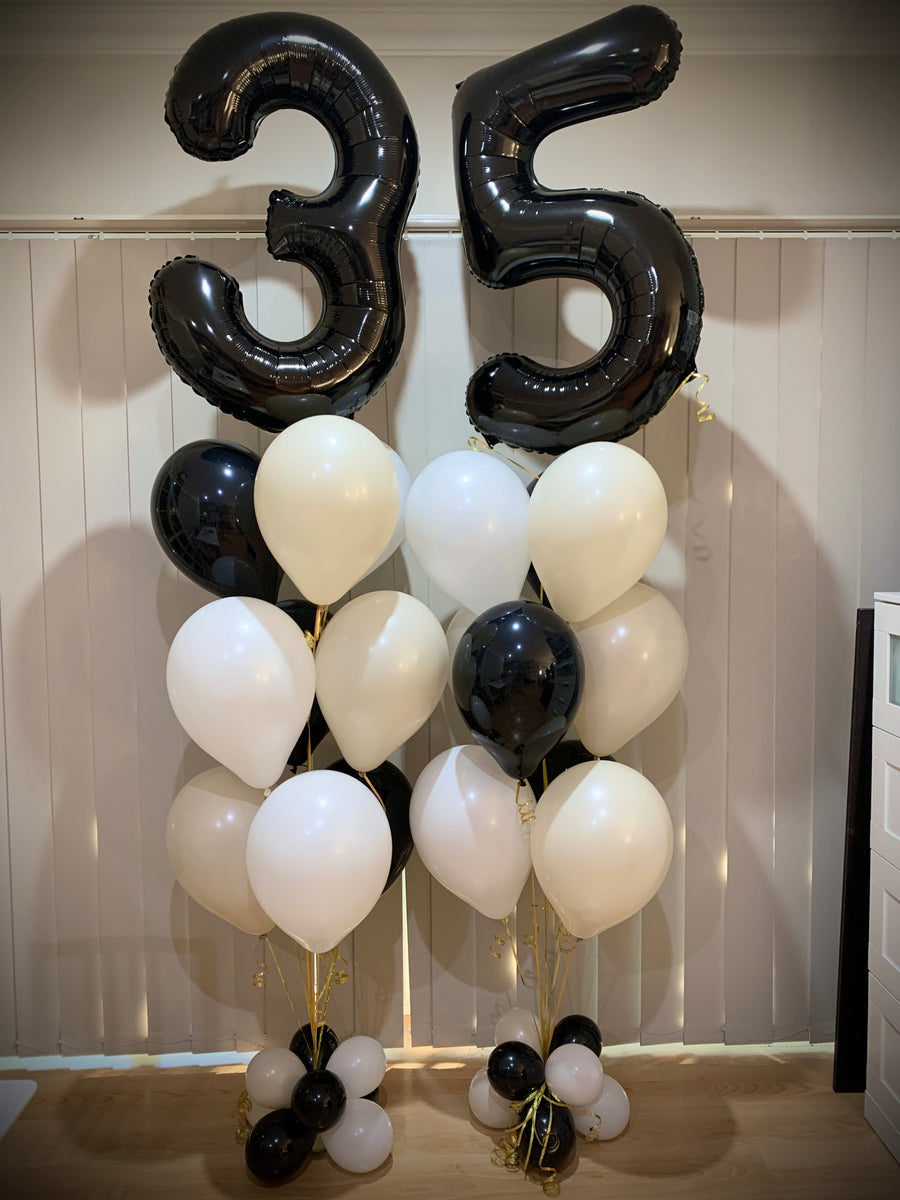35th Foil Number Helium Balloons Bouquets | | balloon